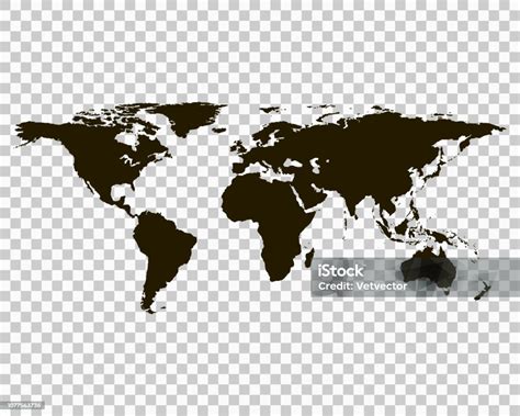 世界地圖在被隔絕的背景向量例證向量圖形及更多世界地圖圖片 世界地圖 亞洲 偏遠的 Istock