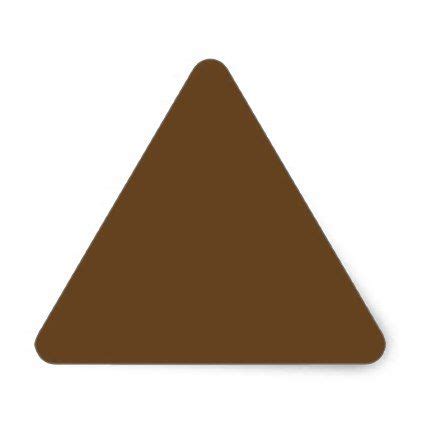 Dark Brown Triangle Sticker Customize Your Own T Idea Brown