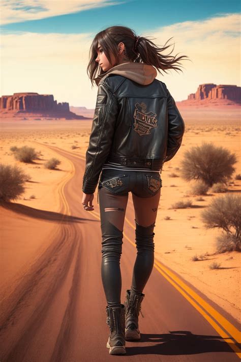 A Girl In A Short Leather Jacket No Short Skirt By Geezer Gun On