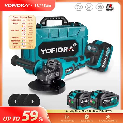 Yofidra 125mm Bezszczotkowa Elektryczna Szlifierka K Towa 3 Bieguny