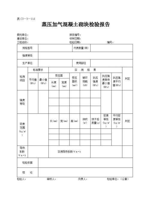 某工程蒸压加气混凝土砌块检验报告 土木在线