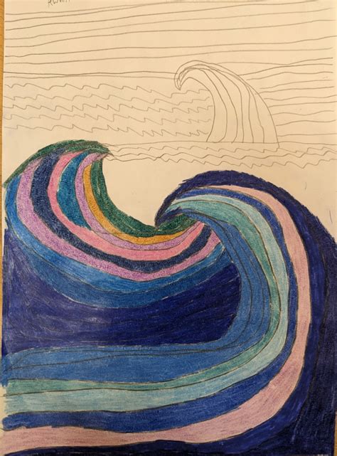 Το μεγάλο κύμα Κατσουσίκα Χοκουσάι Art Class Project