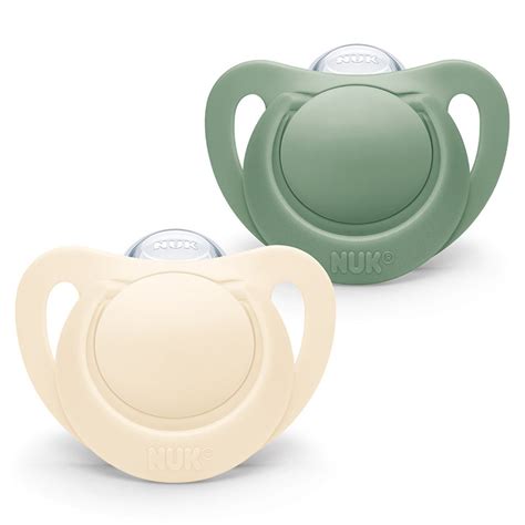 누크 유아용 For 네이처 노리개젖꼭지 2종 세트 S2 6~18개월 그린 베이지 1세트 노리개 젖꼭지 쿠팡