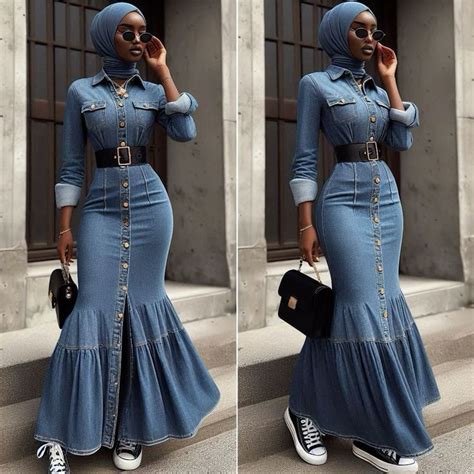 Denim Long Gowns Jeans Gown Outfit Denim Gown Styles Denim Maxi Dress