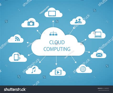 Cloud Computing Technology Abstract Scheme Eps10 Stock Vector Royalty Free 141489301