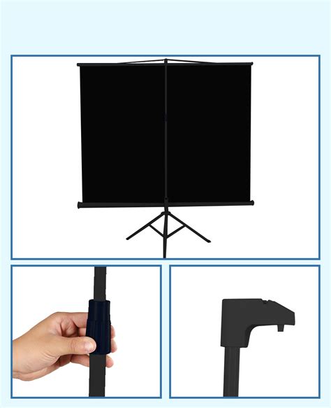 120 Inch Projector Screen Tripod Stand Home Outdoor Screens Cinema