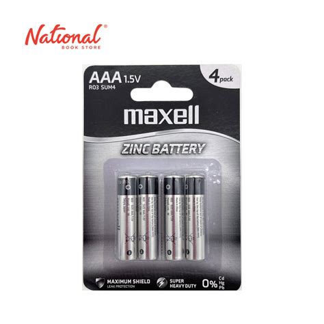 Maxell Battery Carbon Zinc Aaa 4 Pieces Home And Office Supplies