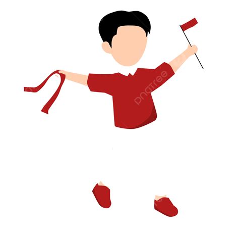 拿著印度尼西亞國旗的男孩 向量 印度尼西亚独立日 旗帜 男生向量圖案素材免費下載，png，eps和ai素材下載 Pngtree