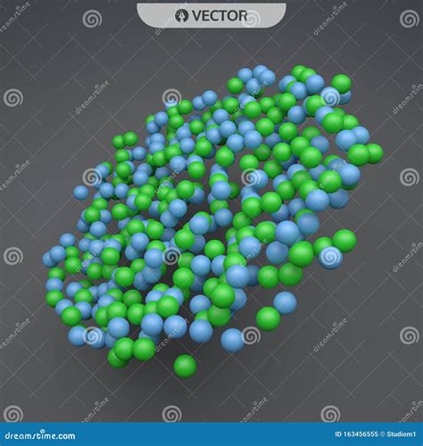 Sphere Abstract Structure With Particles Technology Style Stock
