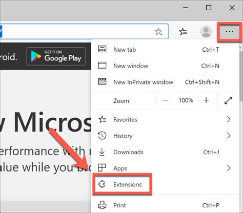 Windows 10 Microsoft Edge Extensions Installation Snowings