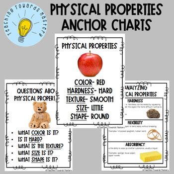 Physical Properties Of Matter Anchor Chart By Teaching Towards Mastery