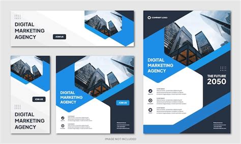 현대 창조적 인 기업 브로셔 디자인 배경 템플릿 및 소셜 미디어 게시물 배너 인스 타 그램 프리미엄 벡터