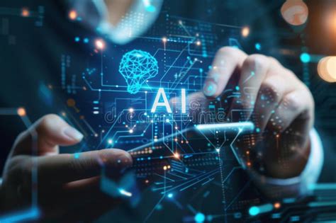 Man Using Ai Phone With Virtual Digital Chatbot Robot Application