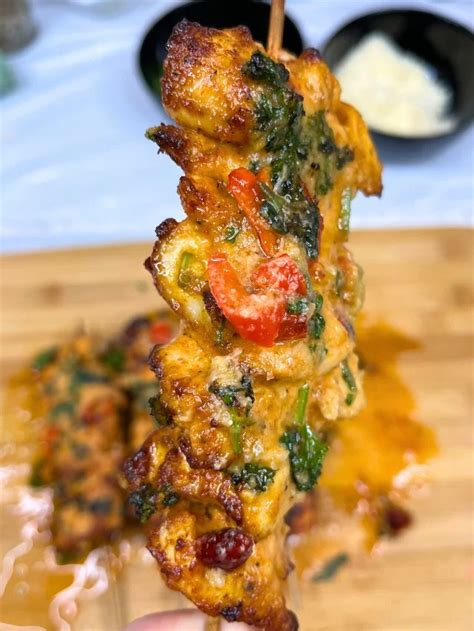 How To Make The Best Garlic Parmesan Chicken Skewers Cooking Frog