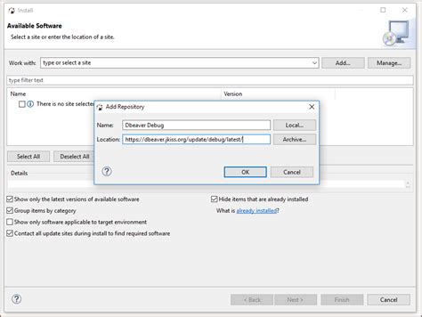 debugplugininstall · dbeaver dbeaver wiki · github