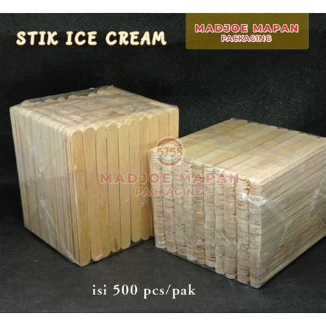 Jual Stik Ice Cream Stick Ice Cream Kayu Polos Isi Pcs Stik Kayu Prakarya Sekolah