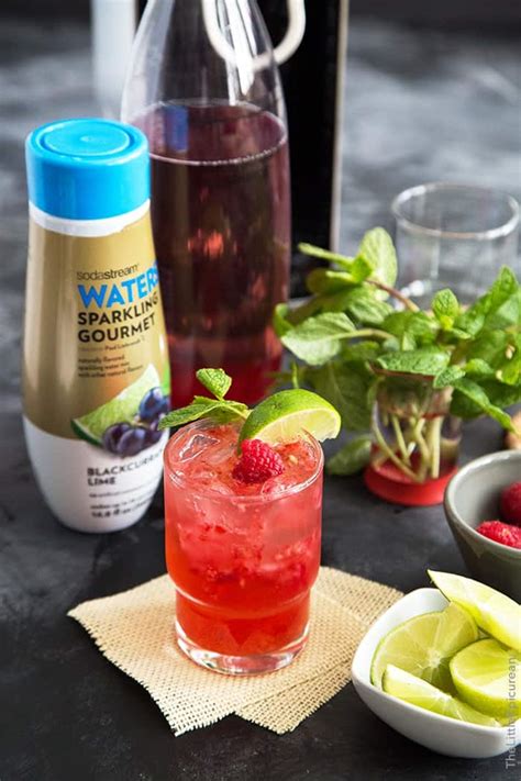 Sparkling Blackcurrant Raspberry Mocktail The Little Epicurean