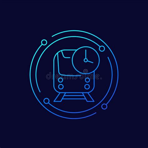 Train Arrival Time Or Subway Schedule Icon Stock Vector Illustration Of Transport Commute