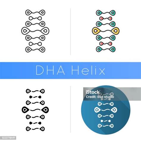 Dna 鏈圖示去氧核糖核酸 核酸螺旋染色體分子生物學基因工程基因組遺傳學平面設計 線性和顏色風格隔離向量插圖向量圖形及更多互聯網圖片 Istock