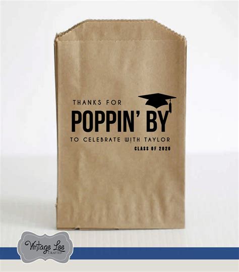Graduation Favors Graduation Favor Bags Graduation Popcorn Etsy