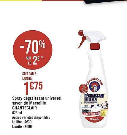 Offre Spray Dégraissant Universel Savon De Marseille Chanteclair 70