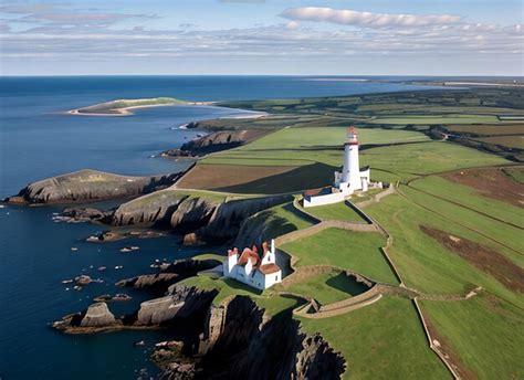 Premium Ai Image Castle Point Lighthouse