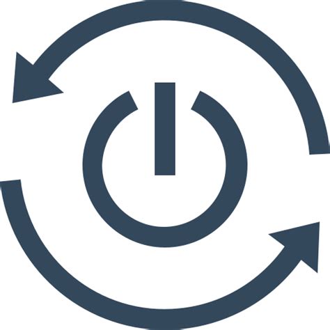 power button reboot reset reset button restart restart computer icon