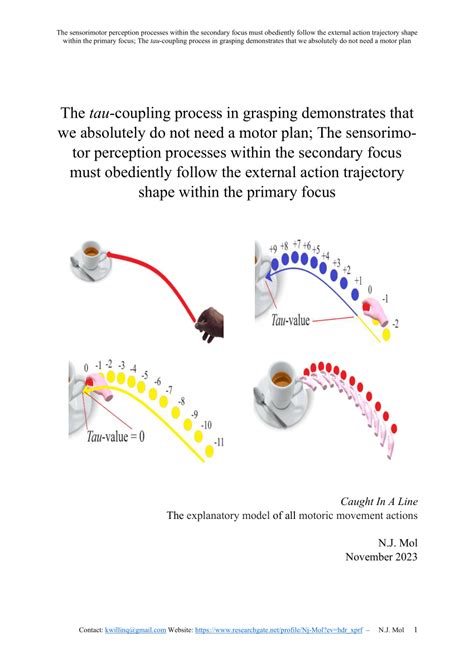 Pdf The Tau Coupling Process In Grasping Demonstrates That We