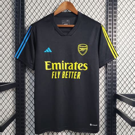 Nova Camisa Arsenal Treino Preta Torcedor Masculina 2023 2024 021