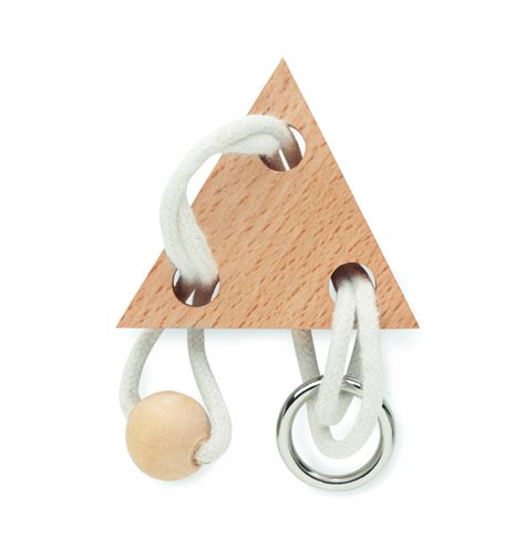 Wooden Brain Teaser Triangle Logotrade