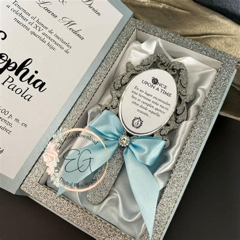 Invitaci N Caja Espejo Para Corte L Ser Archivos Ai Svg Cdr Pdf Y