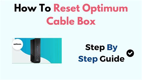 How To Reset Optimum Cable Box Youtube