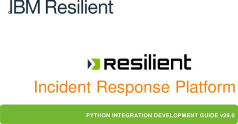resilient python integration development guide