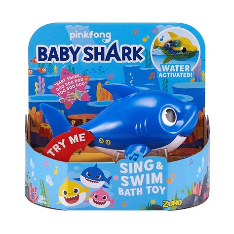 Игровой набор для ванной Поющая акула Baby Shark акула папа синяя ...