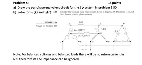 Solved Problem 4 15 ﻿pointsa ﻿draw The Per Phase Equivalent