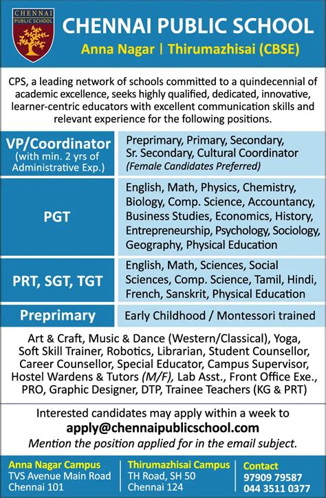 Chennai Public School International Schools In Thirumazhisai Chennai