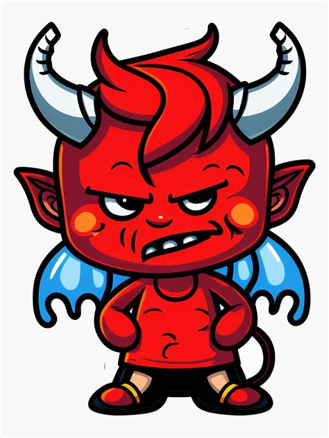 Chibi Devil Sticker For Sale By Flowinglobe Redbubble