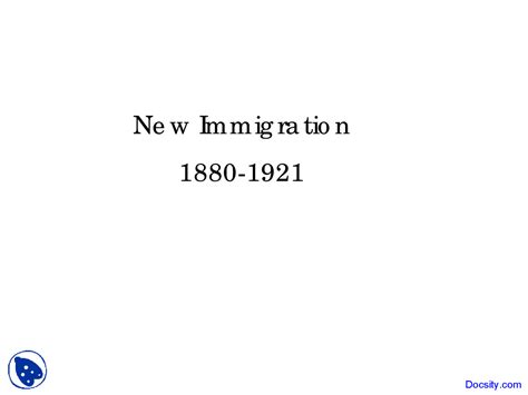 New Immigration Immigration Law Lecture Slides Docsity