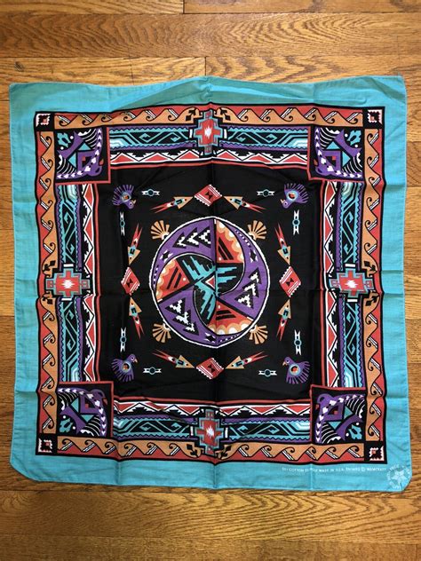 Vintage Warcraft Native American Tribal Bandana Gem