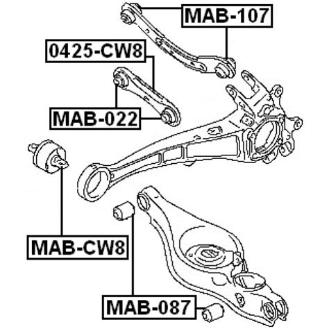 Mab 087 Control Arm Trailing Arm Bush Spareto
