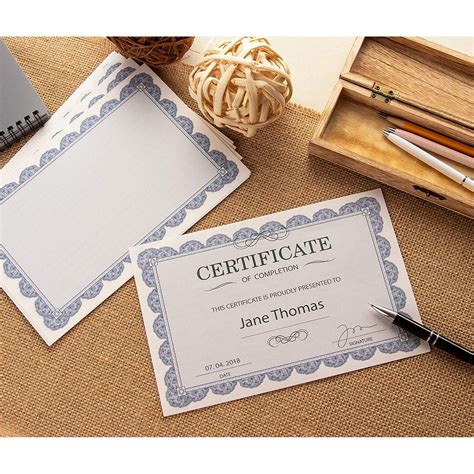 What Size Is A Certificate