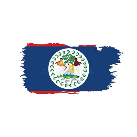 Belize Flag Vector Illustration Stock Vector Illustration Of Blue