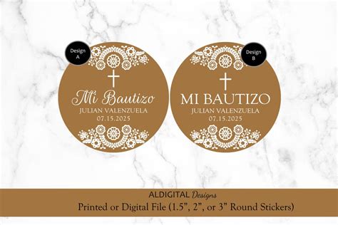 Mi Bautizo Stickers Papel Picado Baptism Stickers Christening
