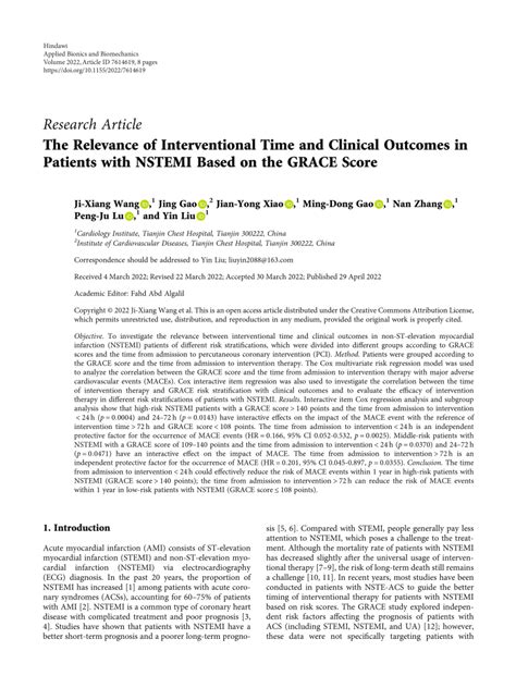Pdf The Relevance Of Interventional Time And Clinical Outcomes In