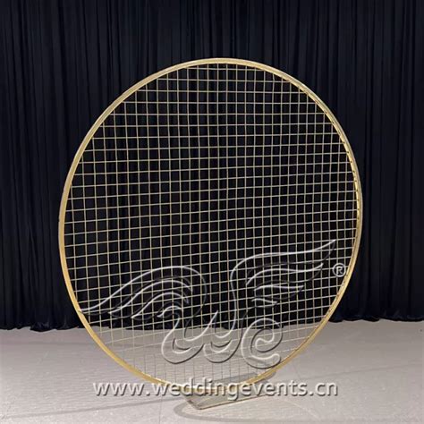 Grid Wedding Backdrop Round Shape Steel Frame Wedding Events
