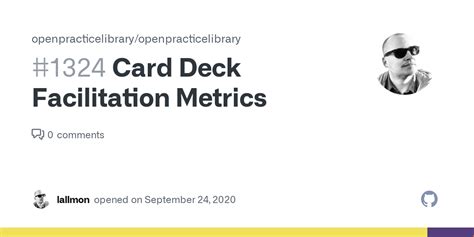 card deck facilitation metrics · issue 1324 · openpracticelibrary