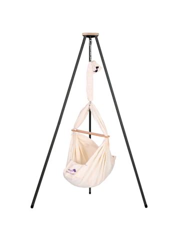 Schmusewolke Federwiege mit Tipi Kunstfaser Matratze in Bio Grey günstig kaufen limango
