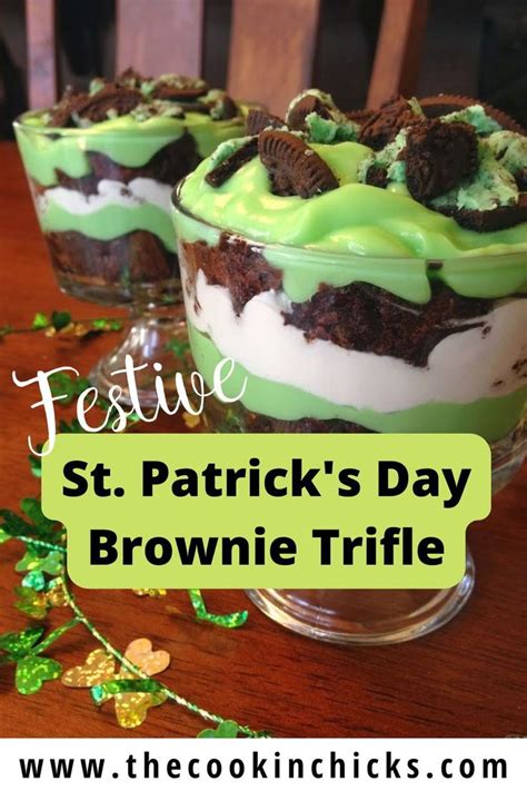 St Patrick S Day Brownie Trifle The Cookin Chicks Trifle Recipe