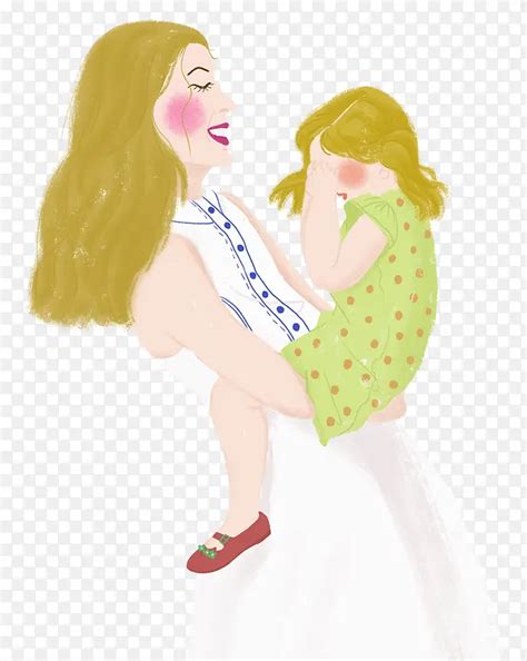 手绘人物插图可爱母女插画PNG图片素材下载 图片编号9160873 PNG素材网