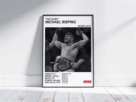 Michael Bisping Poster Michael Bisping Ex Ufc Print Mixed Martial